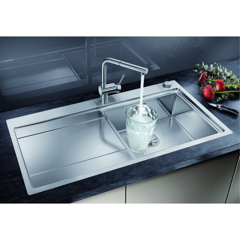 Blanco DIVON II 5 S-IF InFino Nerez hedvábný lesk dřez vlevo s excentrem